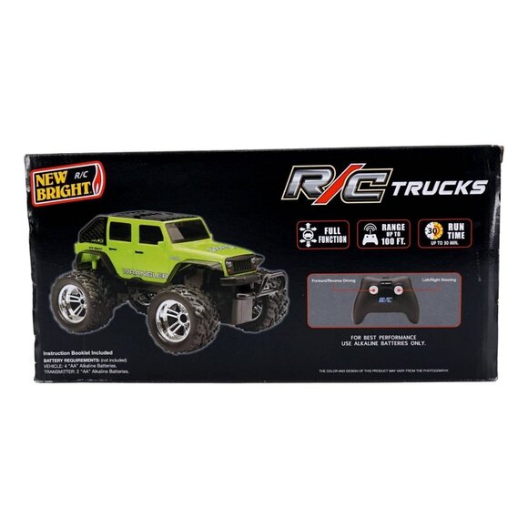 New Bright | Toys | New Bright Jeep Wrangler Rc Truck Full Function 49 Mhz Green 688 For 6 Age ...